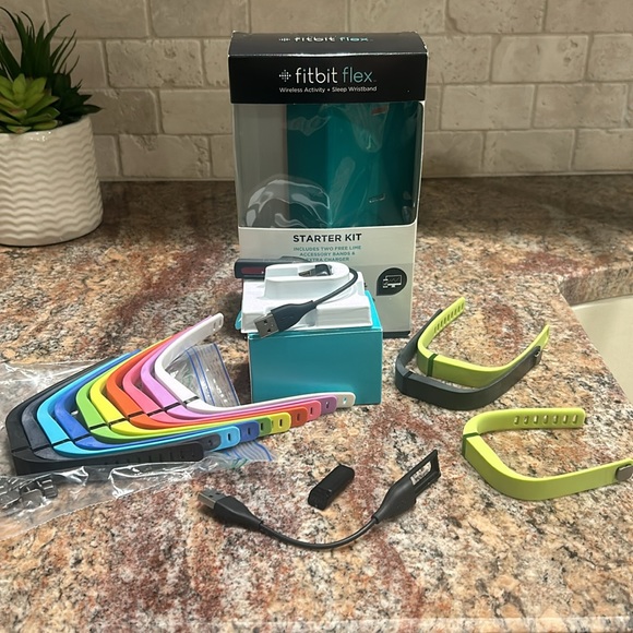 fitbit | Wearables | Fitbit Flex Fitness Wristband Activity Sleep Tracker Starter Kit 3 Total ...